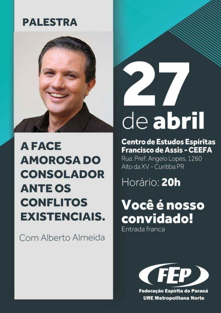 Palestra com Alberto Almeida | Centro Espírita Abibe Isfer